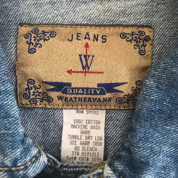 Vintage | Jackets & Coats | Vintage Slash Cut Back Denim Jean Crop Vest ...